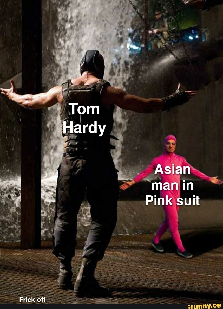 Asian man in Pink suit Frick off - iFunny