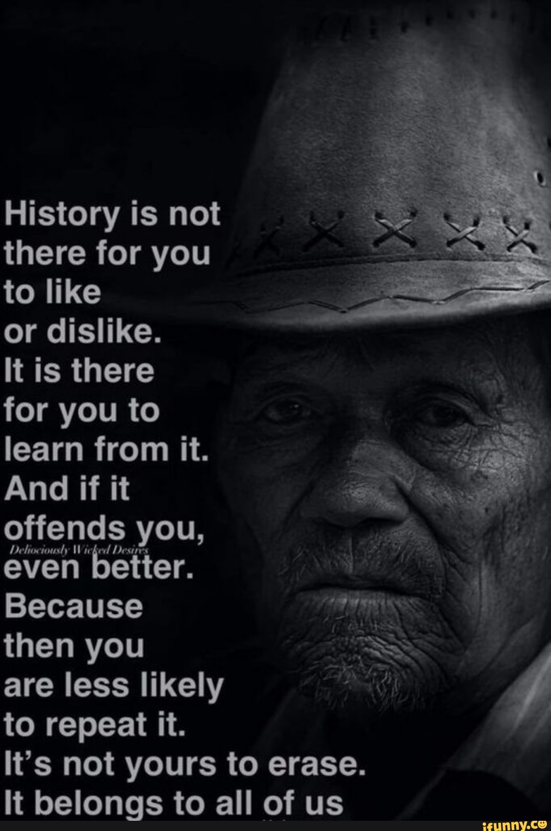 History is not there for you to like or dislike. It is there for you to ...