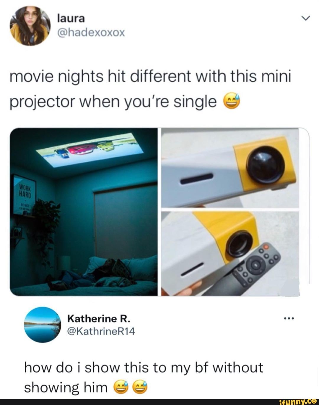 Laura @hadexoxox movie nights hit different with this mini projector ...