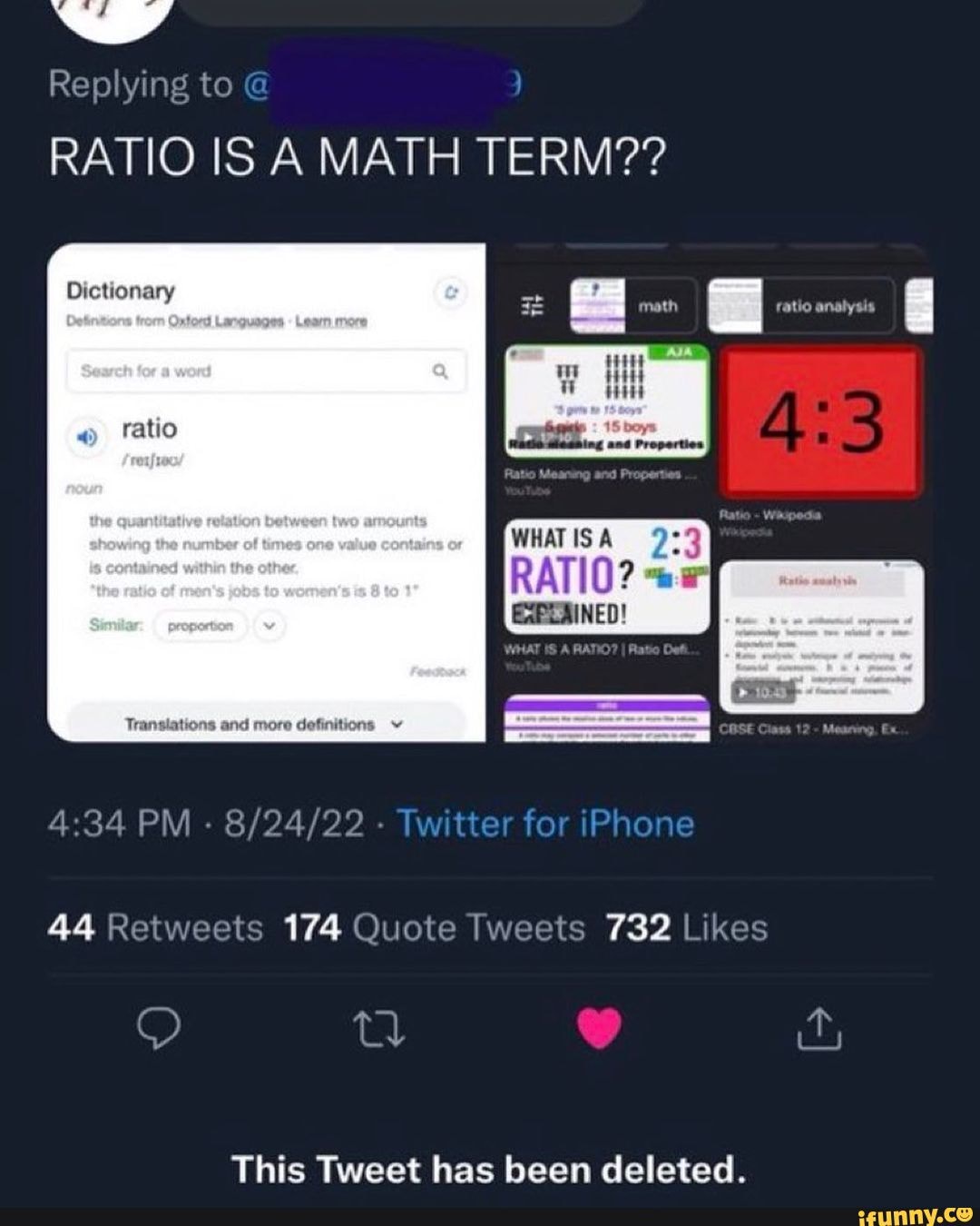 Gm How do you not know about ratios outside of Twitter? Follow ...