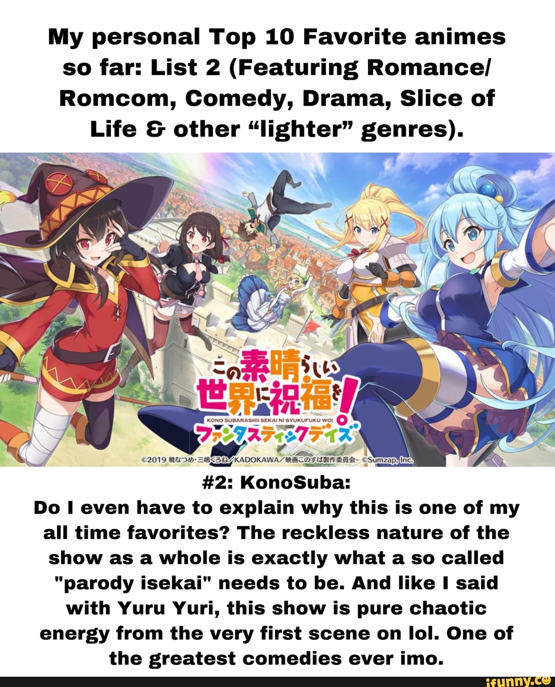 My personal Top 10 Favorite animes so far: List 2 (Featuring Romance ...