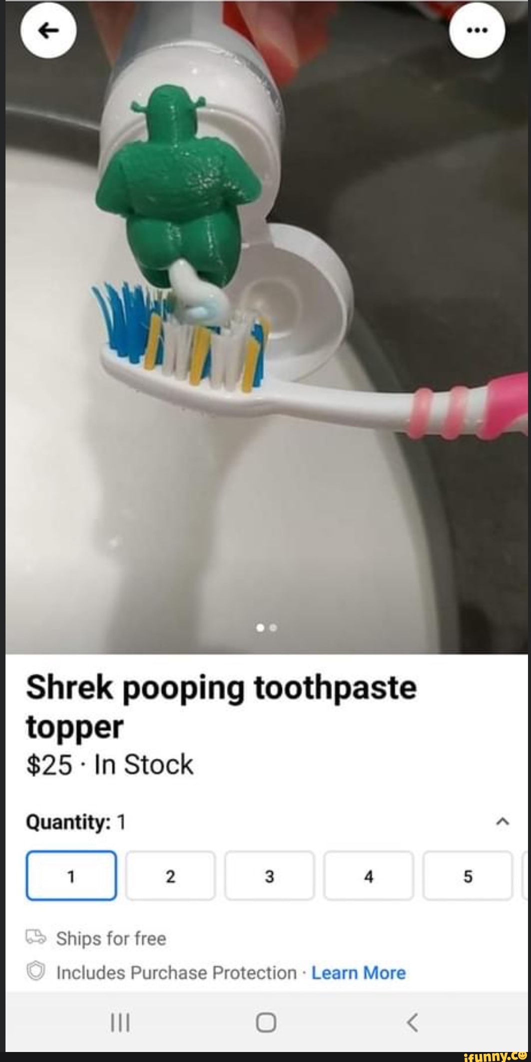 Shrek pooping toothpaste topper $25 - In Stock Quantity: 1 Ships for ...