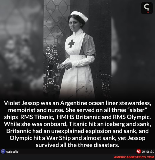 Talk about being lucky - Violet Jessop was an Argentine ocean liner ...
