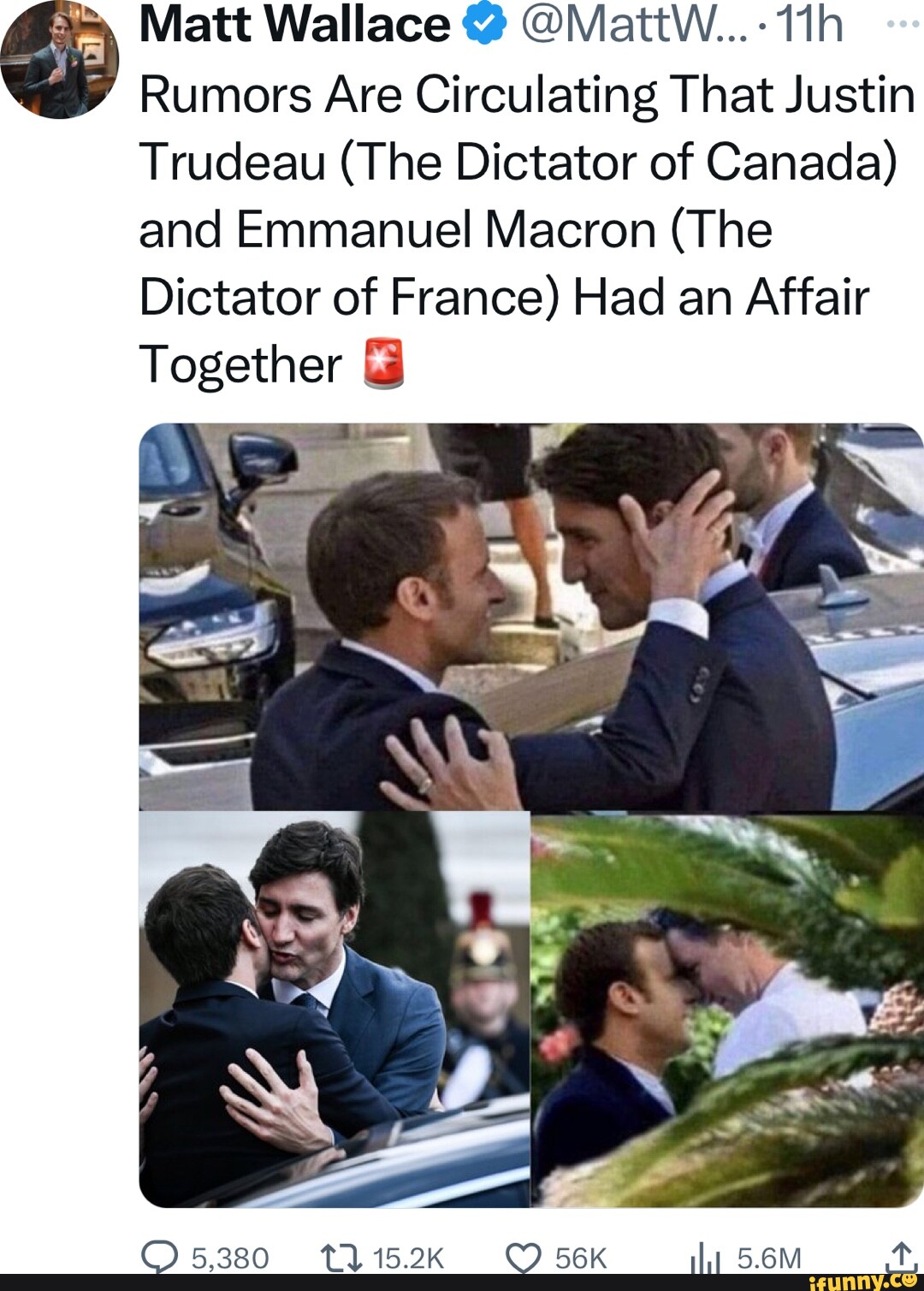 Matt Wallace @ @MattW. Rumors Are Circulating That Justin Trudeau (The ...