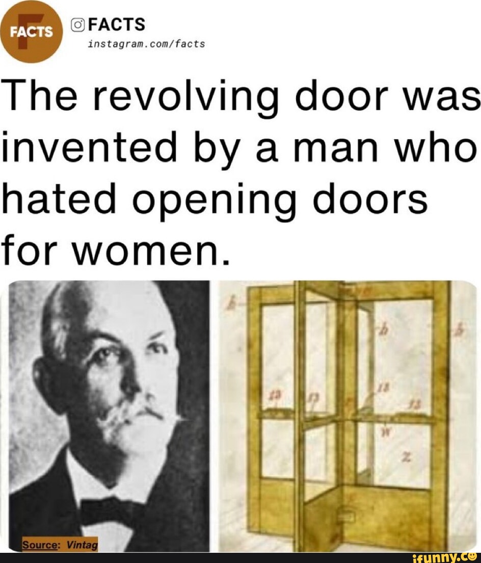 FACTS com/ The revolving door was invented by a man who hated opening ...