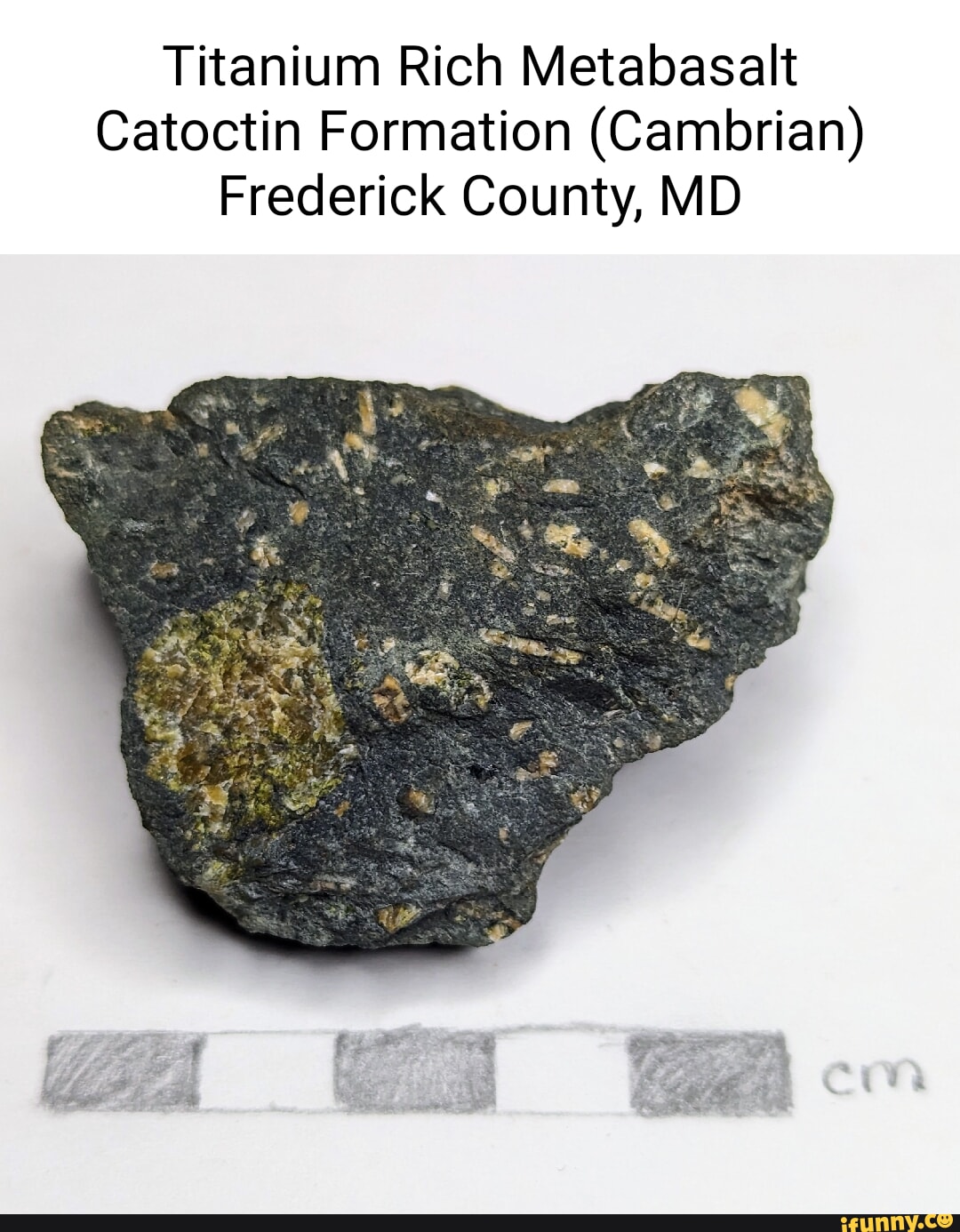 Titanium Rich Metabasalt Catoctin Formation (Cambrian) Frederick County ...
