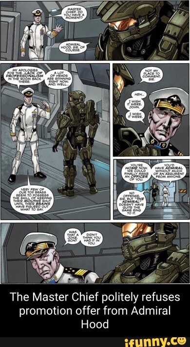 The Master Chief politely refuses promotion offer from Admiral Hood ...