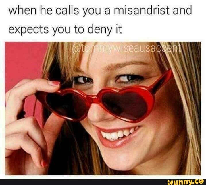 When he calls you a misandrist and expects you to deny it - iFunny