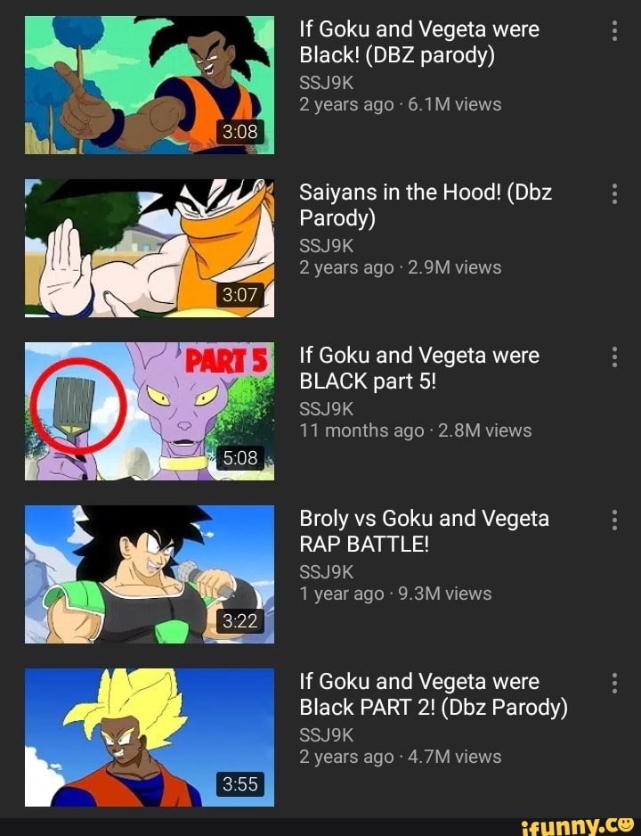 If Goku and Vegeta were Black! (DBZ parody) SSJ9K 2 years ago 6.1M ...
