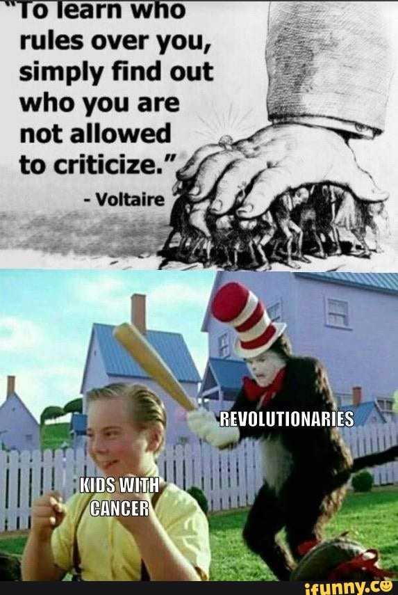 To learn who rules over you, simply find out who you are not allowed to ...