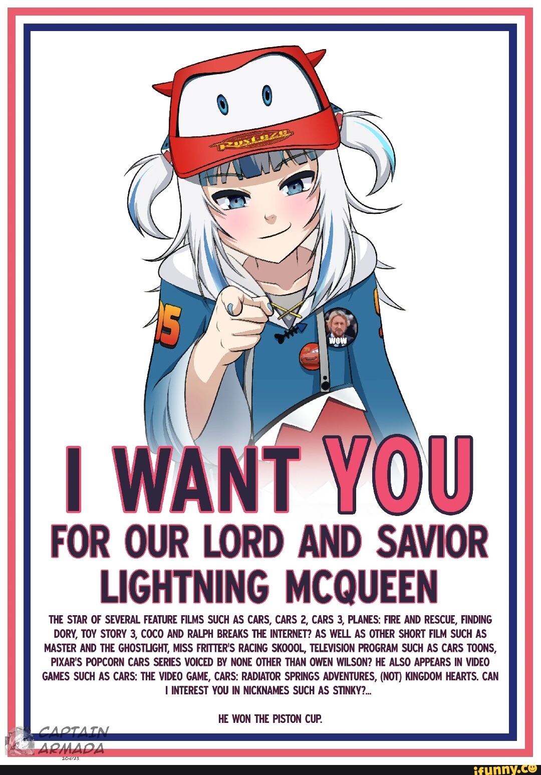 FOR OUR LORD AND SAVIOR LIGHTNING MCQUEEN THE STAR OF SEVERAL FEATURE ...