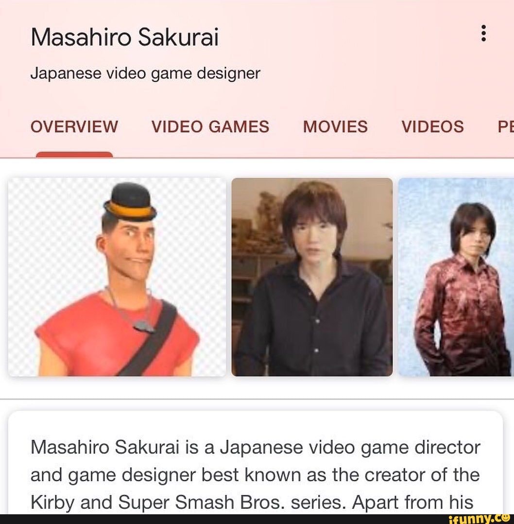 Masahiro Sakurai Japanese video game designer OVERVIEW VIDEO GAMES ...