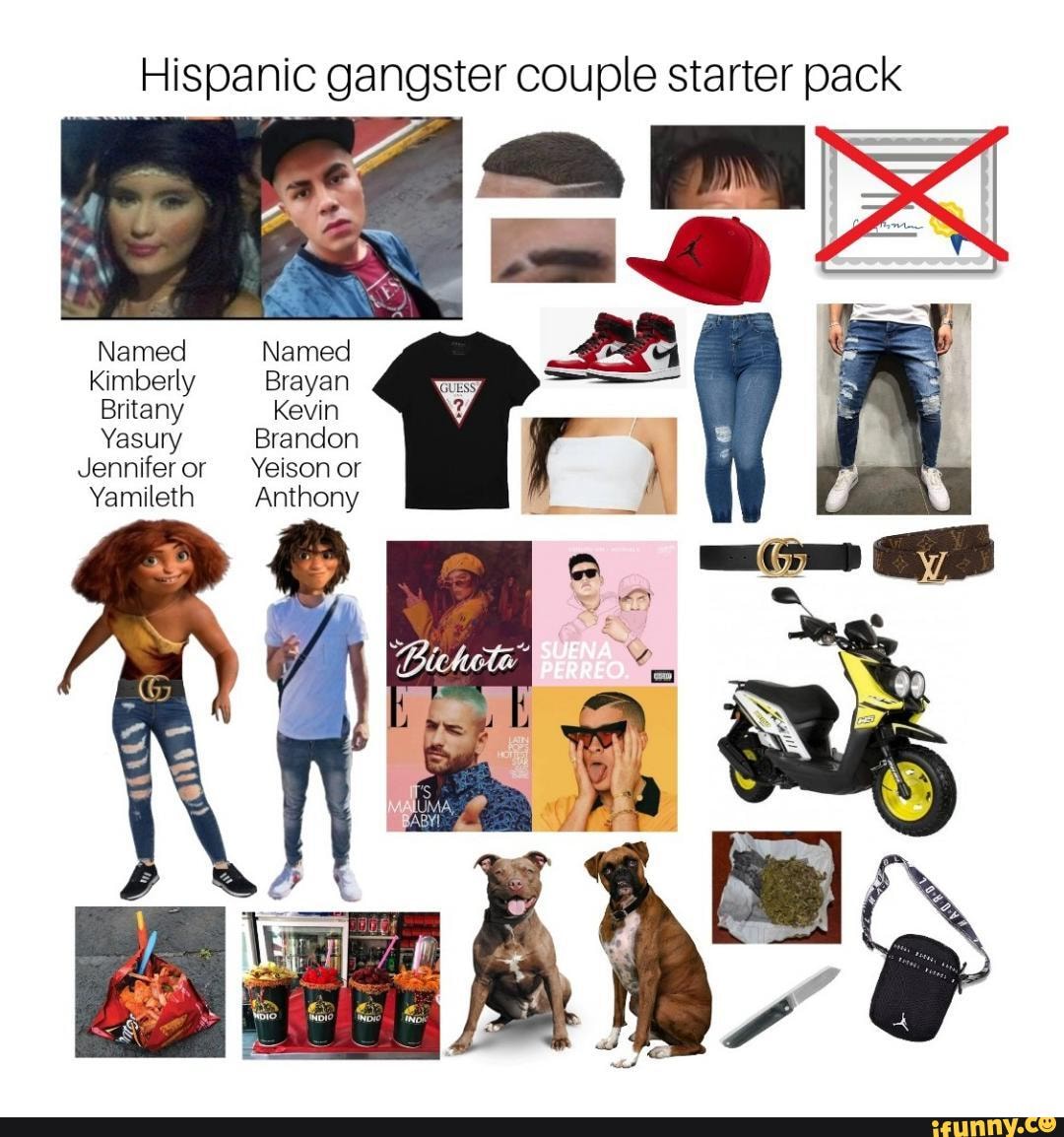 Hispanic gangster couple starter pack Named Named Kimberly Brayan ...