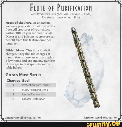 FLUTE OF 'Rare Wondrous lem (Musical Instrument, Fute) Require ...