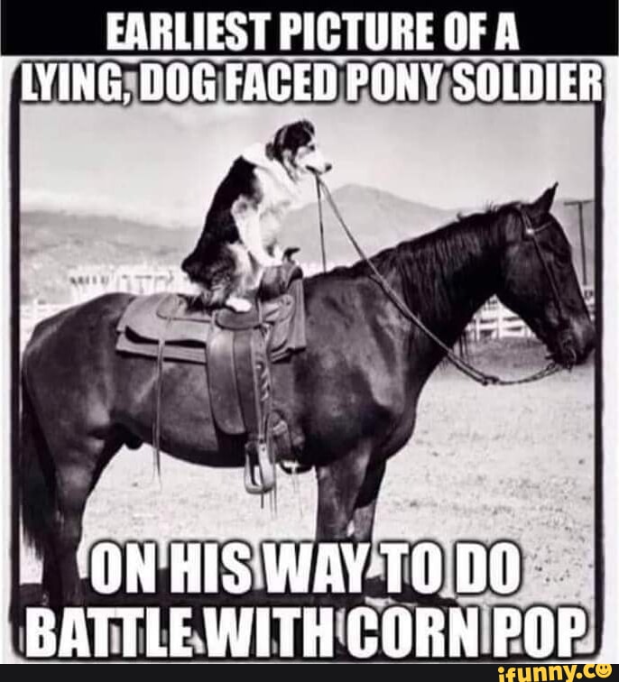 EARLIEST PICTURE OF LYING, DOG FACED PONY SOLDIER, ONHISWAYTODO BATTLE ...