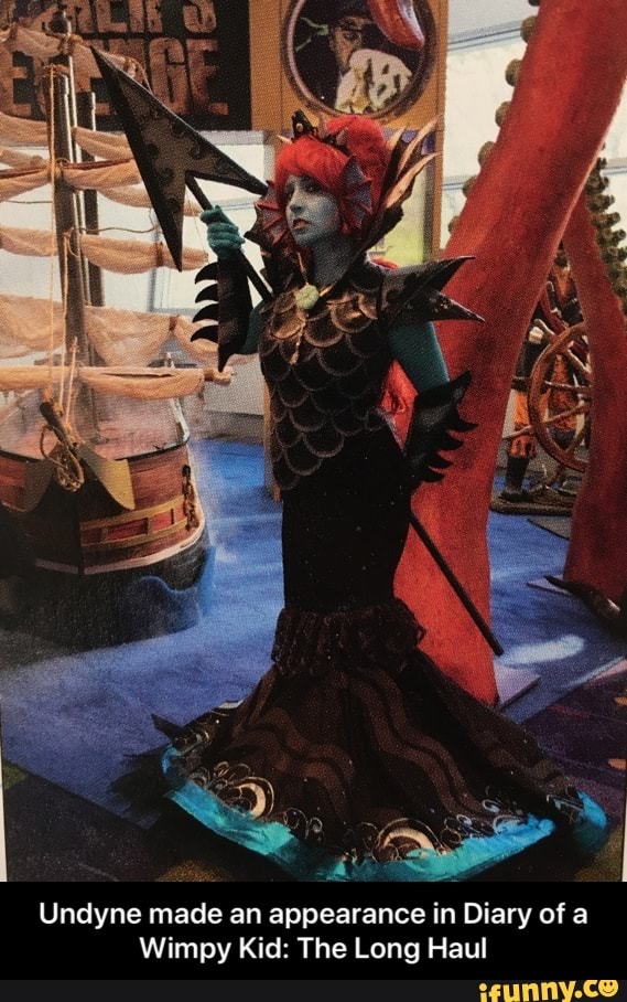Undyne made an appearance in Diary of a Wimpy Kid: The Long Haul ...