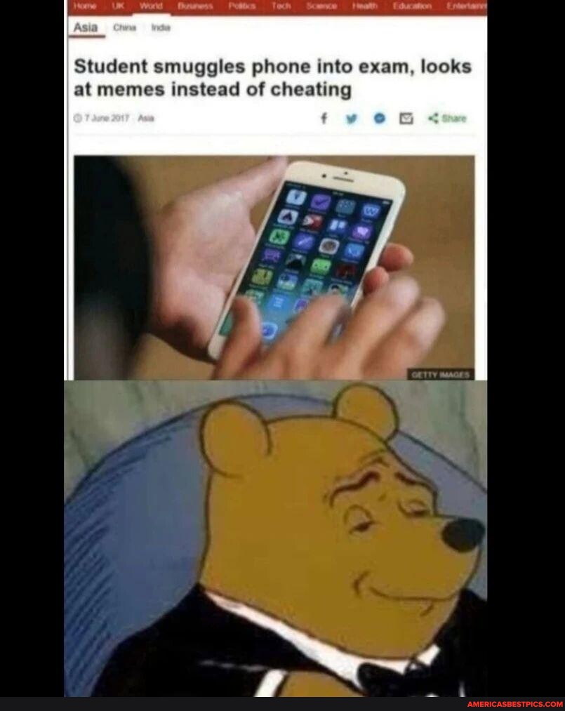 N/A - Student smuggles phone into exam, looks at memes instead of ...