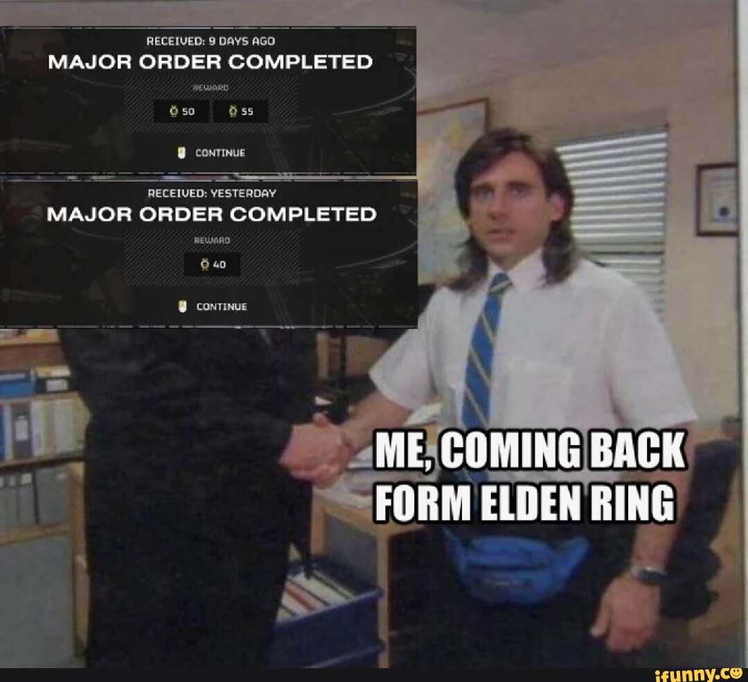 RECEIVED: 9 DAYS AGO MAJOR ORDER COMPLETED Oso Oss @ CONTINUE RECEIVED ...