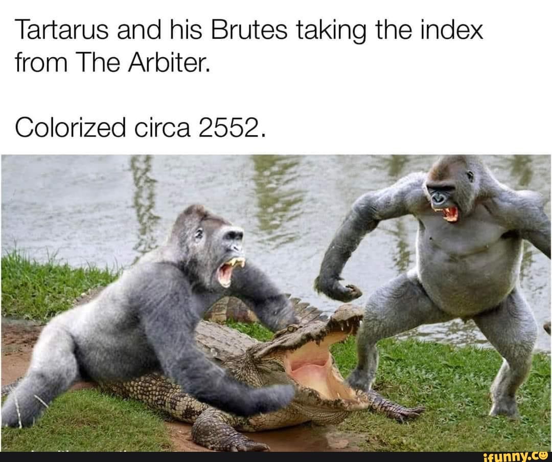 Tartarus and his Brutes taking the index from The Arbiter. Colorized ...