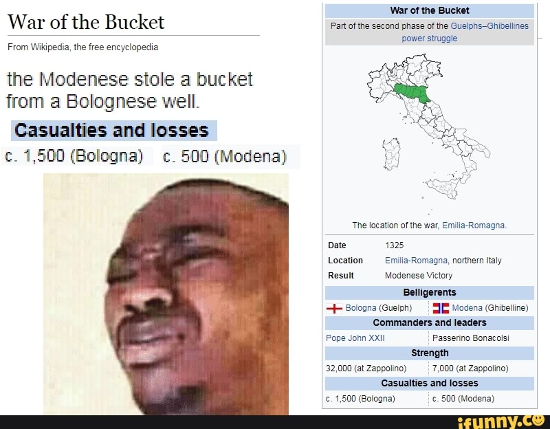 War of the Bucket From Wikipedia, the free encyclopedia the Modenese ...