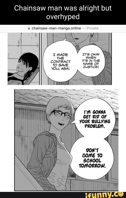 Chainsaw man was alright but overhyped @ chainsaw-man-manga.online OKay ...