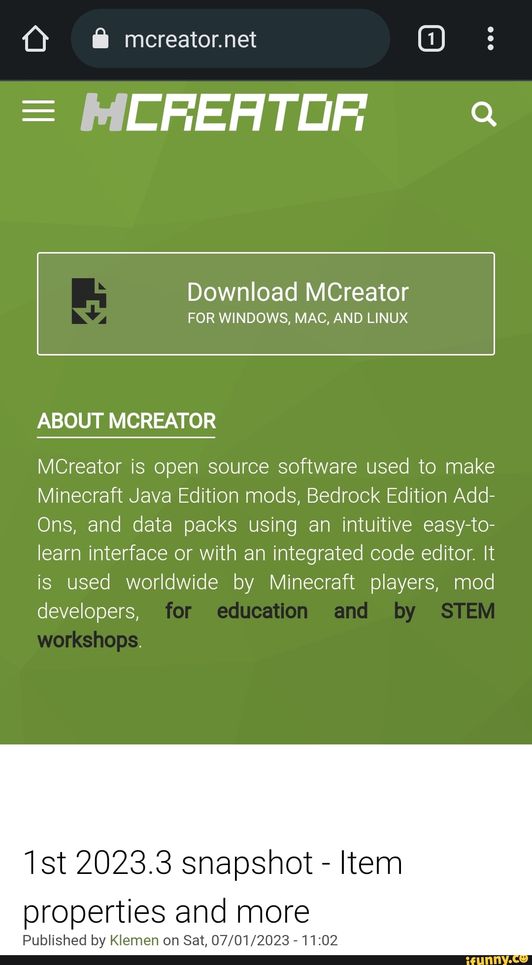 Mcreator memes. Best Collection of funny Mcreator pictures on iFunny