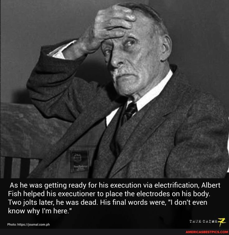 As he was getting ready for his execution via electrification, Albert ...