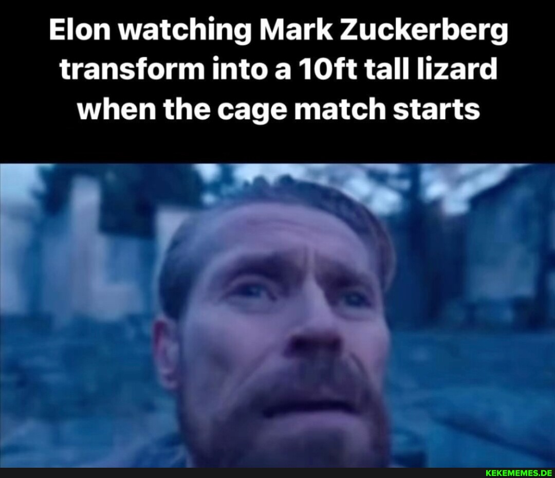 Elon watching Mark Zuckerberg transform into a 10ft tall lizard when ...