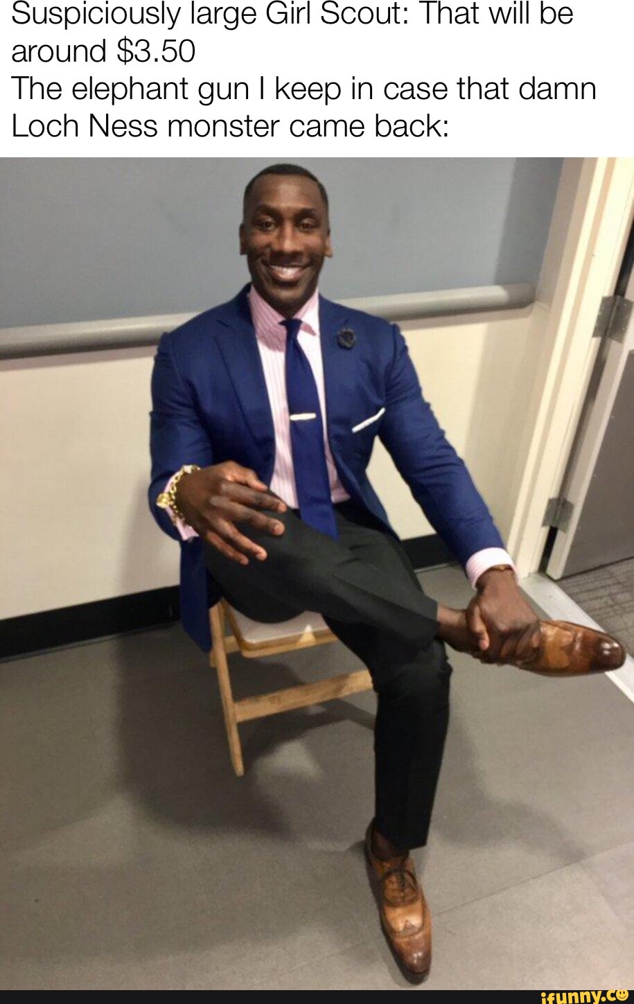 Suspiciously large Girl Scout: That will be around $3.50 The elephant ...