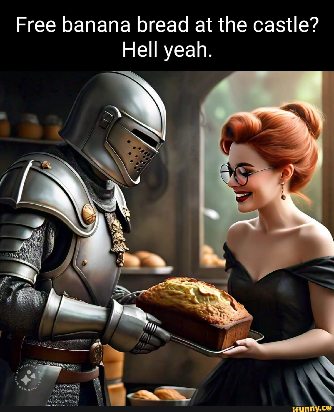 Free banana bread at the castle? Hell yeah. - iFunny