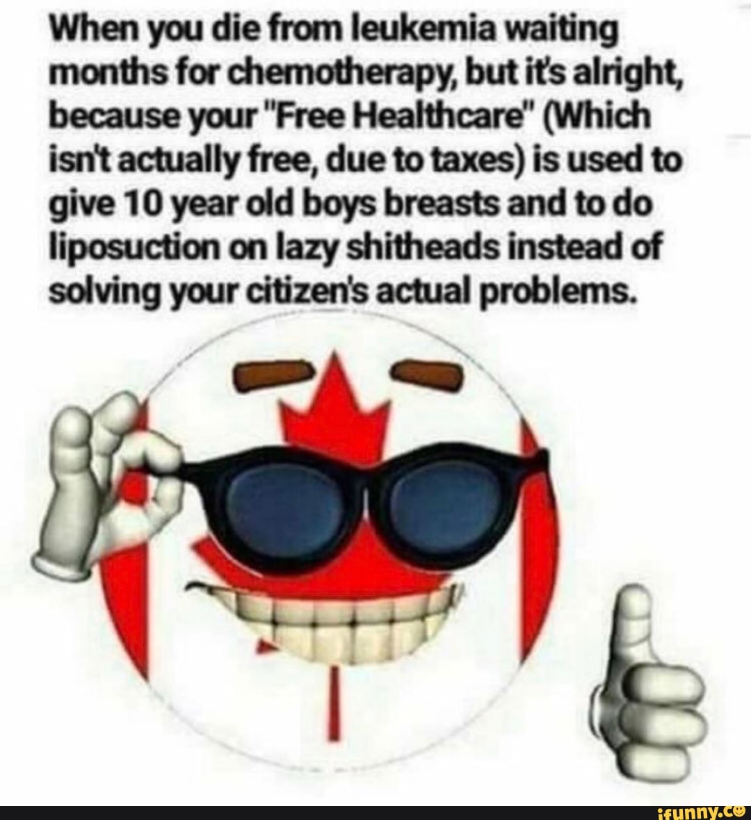 When you die from leukemia waiting months for chemotherapy, but it's ...