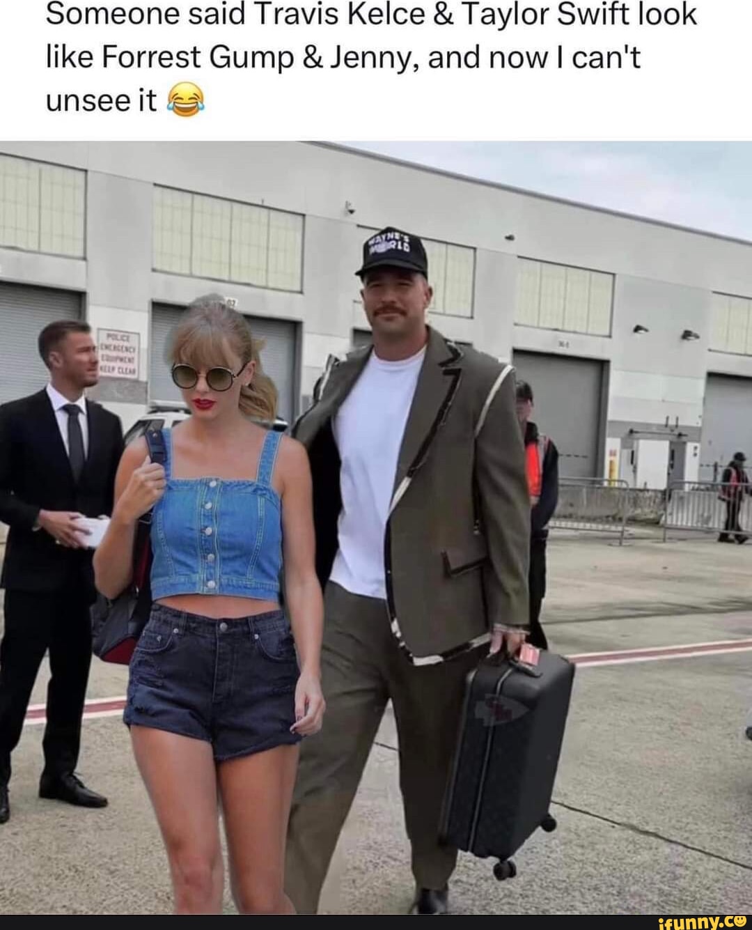 Someone said Travis Kelce & Taylor Swift look like Forrest Gump & Jenny ...