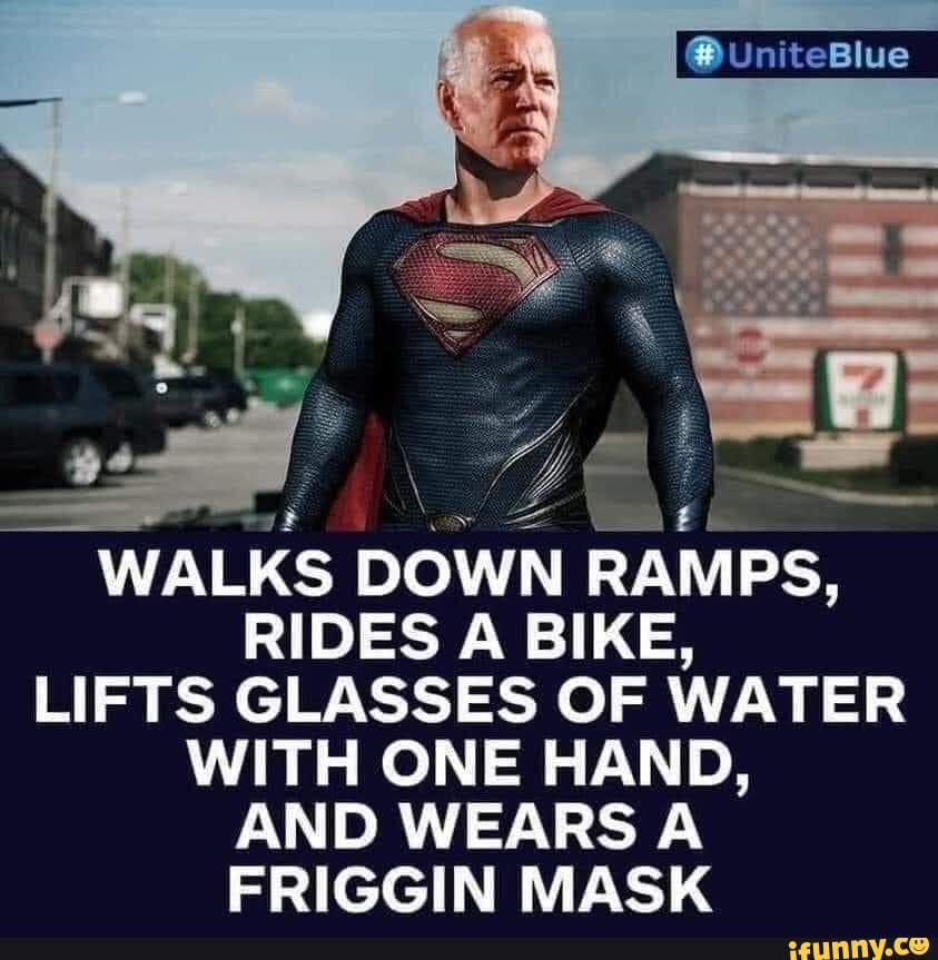 WALKS DOWN RAMPS, RIDES A BIKE, LIFTS GLASSES OF WATER WITH ONE HAND ...