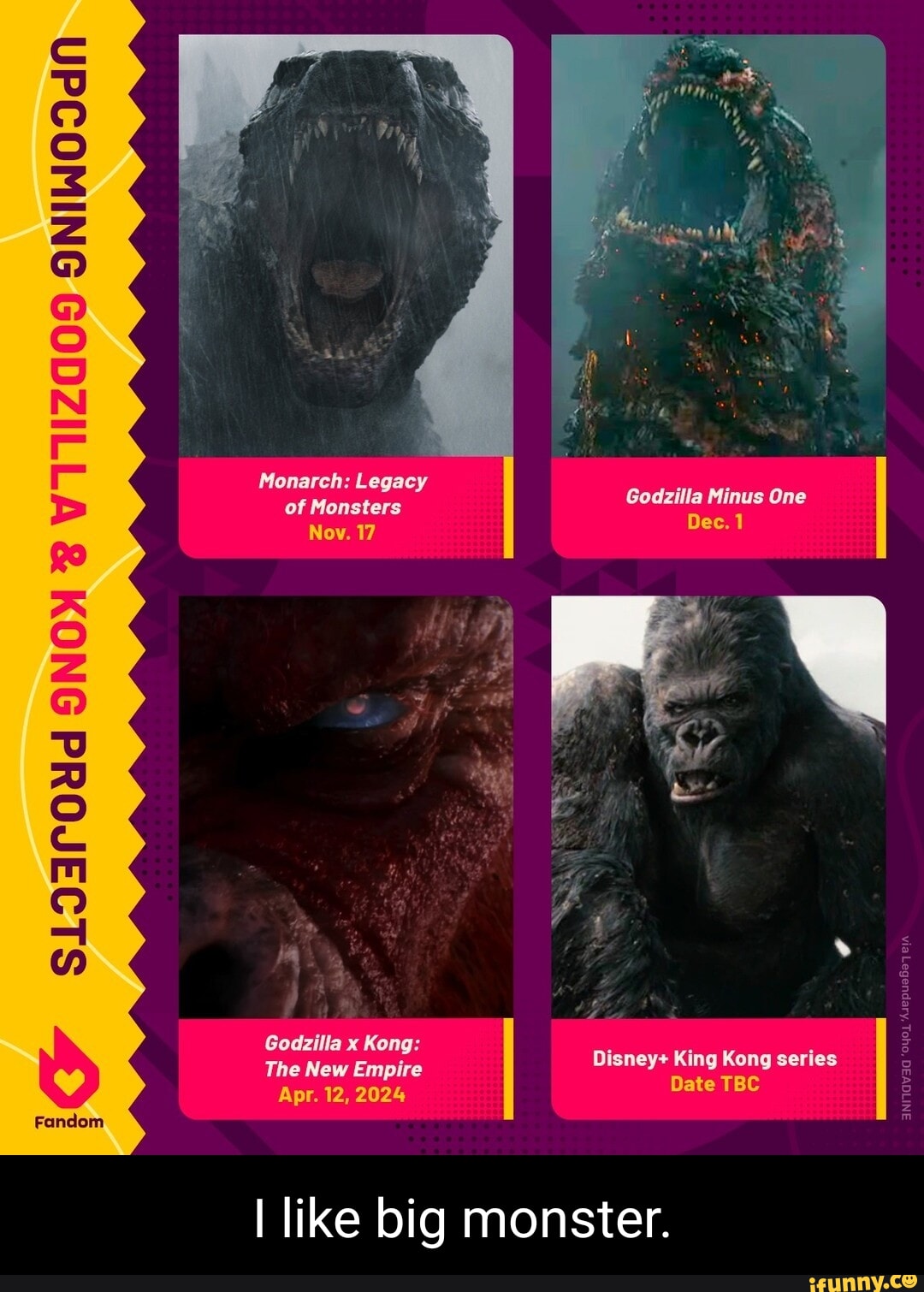 Mm Fandom Monarch: Legacy I go of Monsters Godzilla Minus One Nov. 17 ...