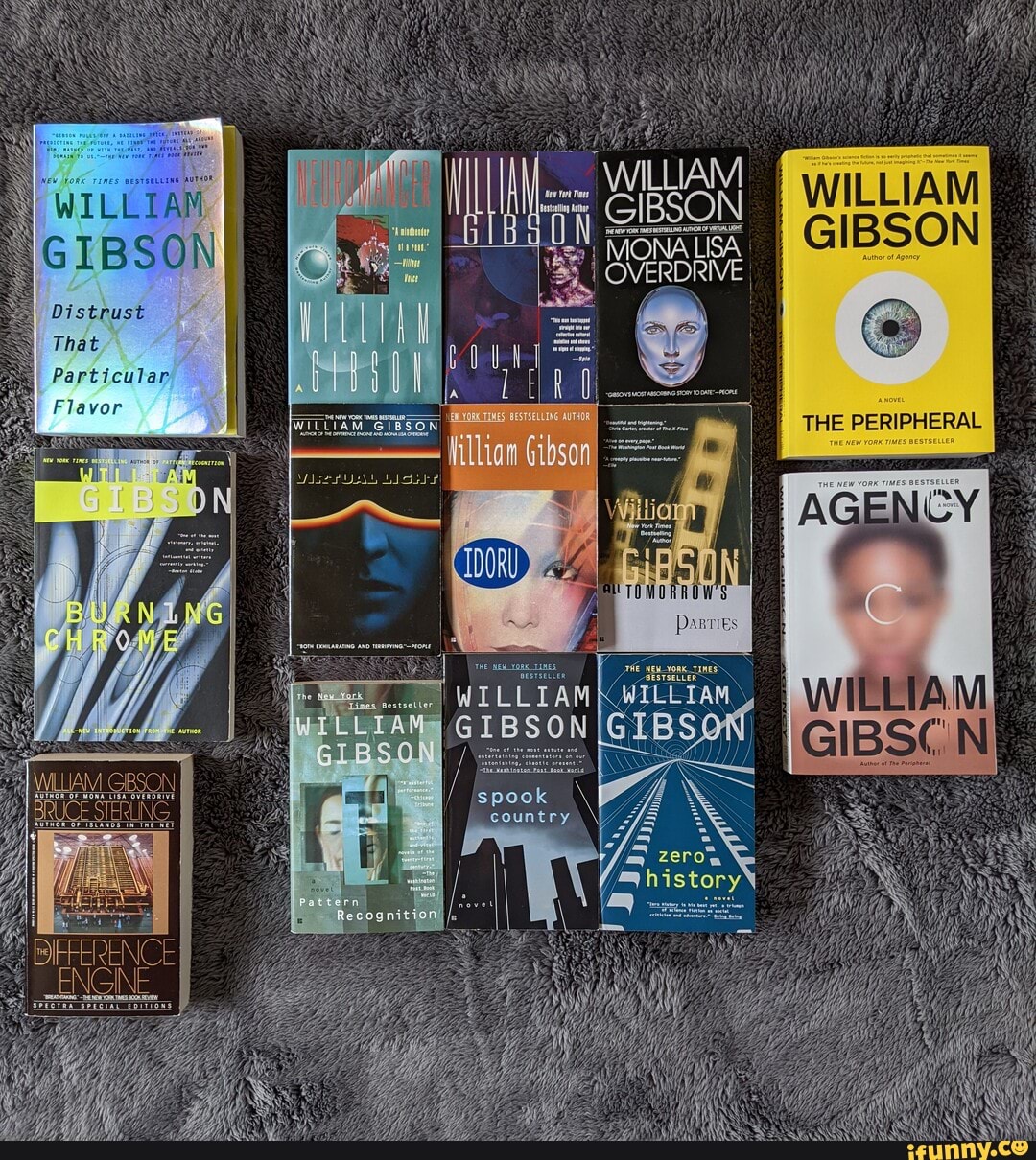My complete collection of William Gibson novels - GIBSON WILLIAM GIBSON ...
