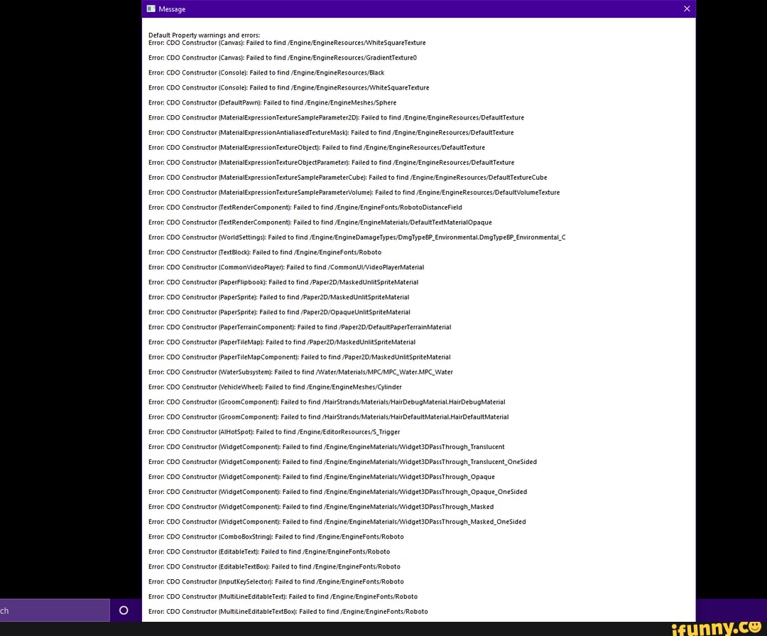 Default Error Property Warnings And Errors Error Error Error Error Error Error Error