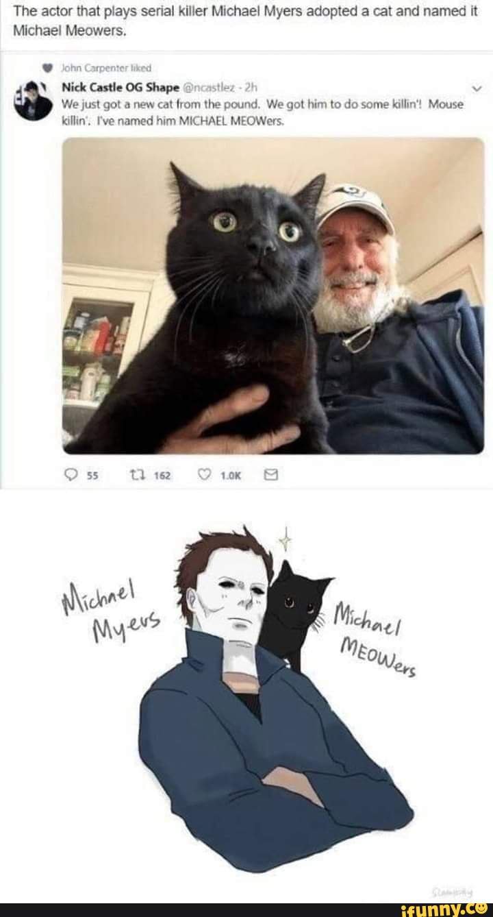 The actor that plays serial killer Michael Myers adopted a cat and ...