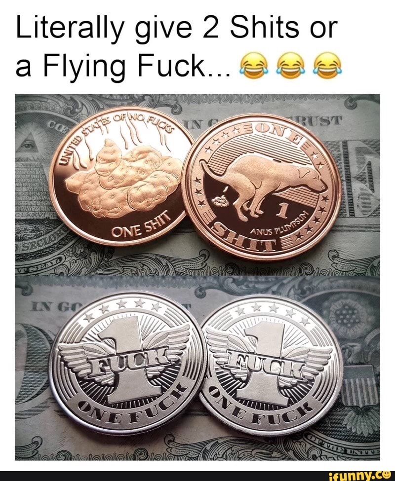 Literally give 2 Shits or a Flying Fuck... - iFunny