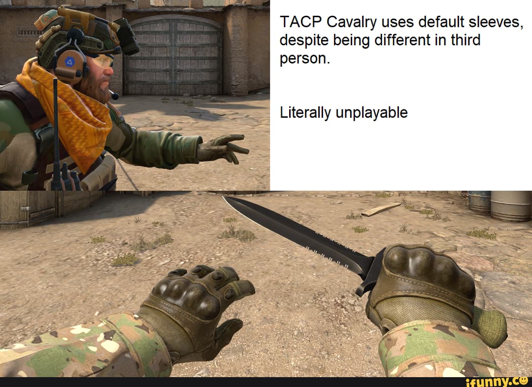 TACP Cavalry uses default sleeves, despite being different in third ...