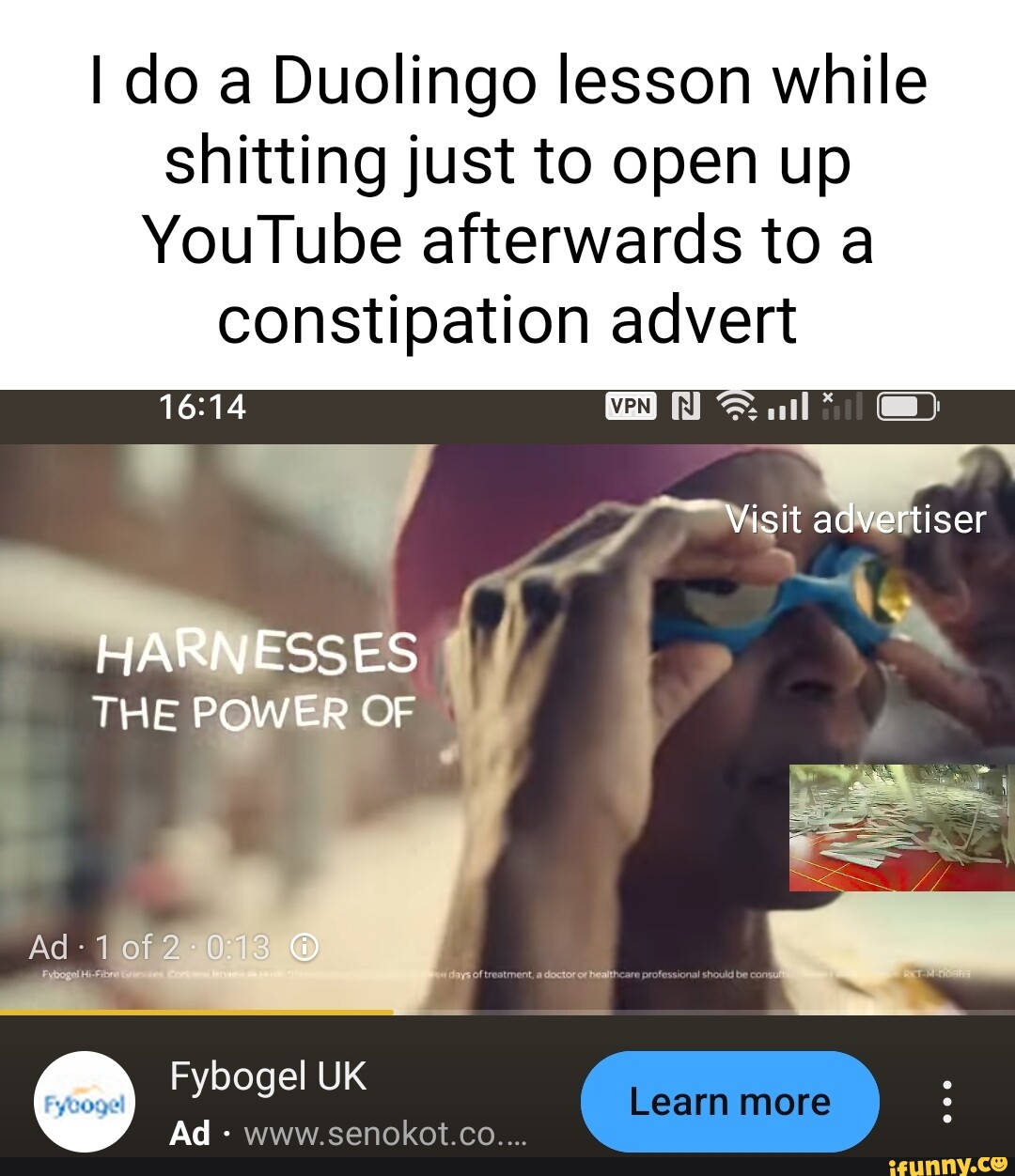 I do a Duolingo lesson while shitting just to open up YouTube ...