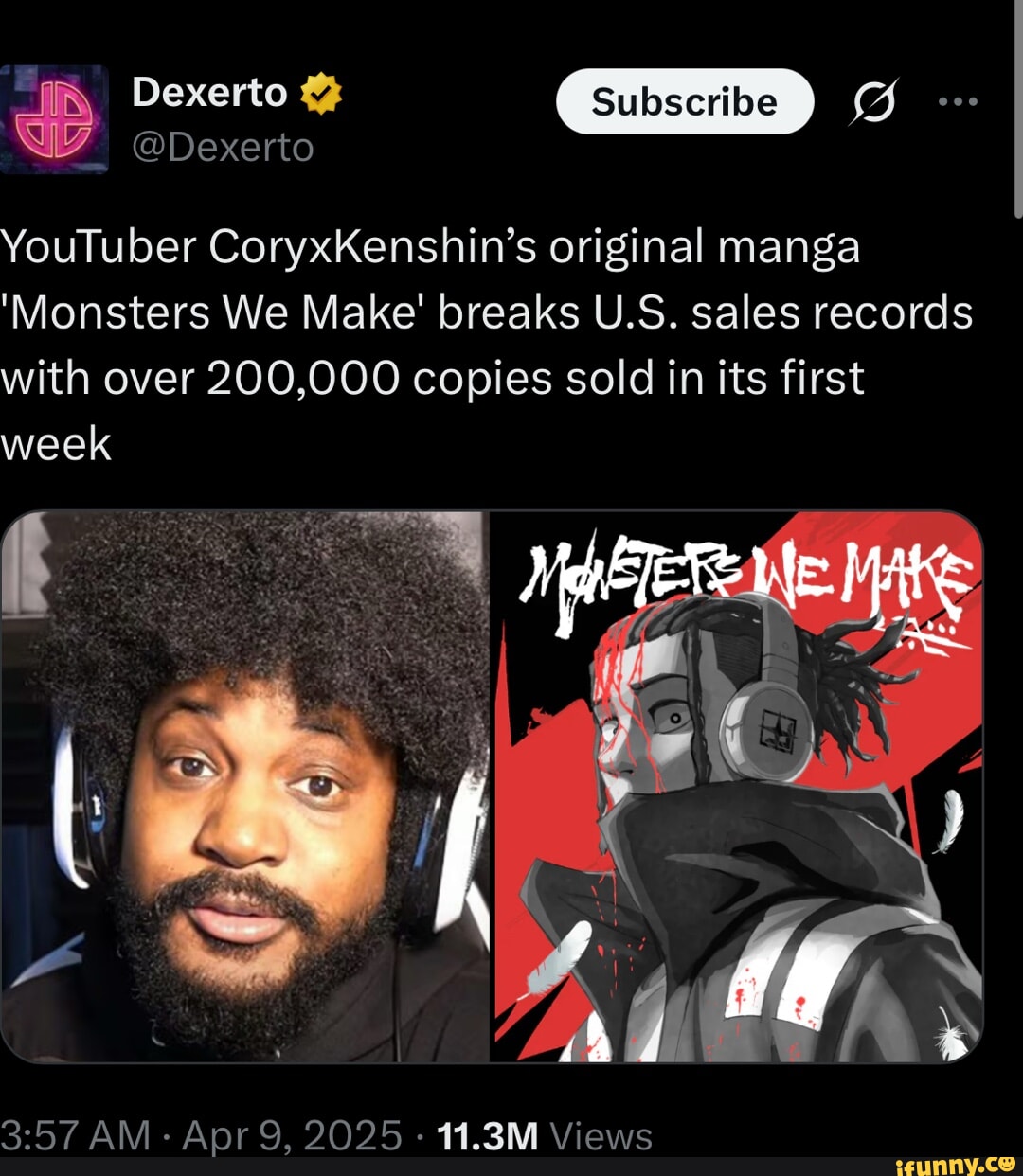 Dexerto YouTuber CoryxKenshin's original manga 'Monsters We Make ...