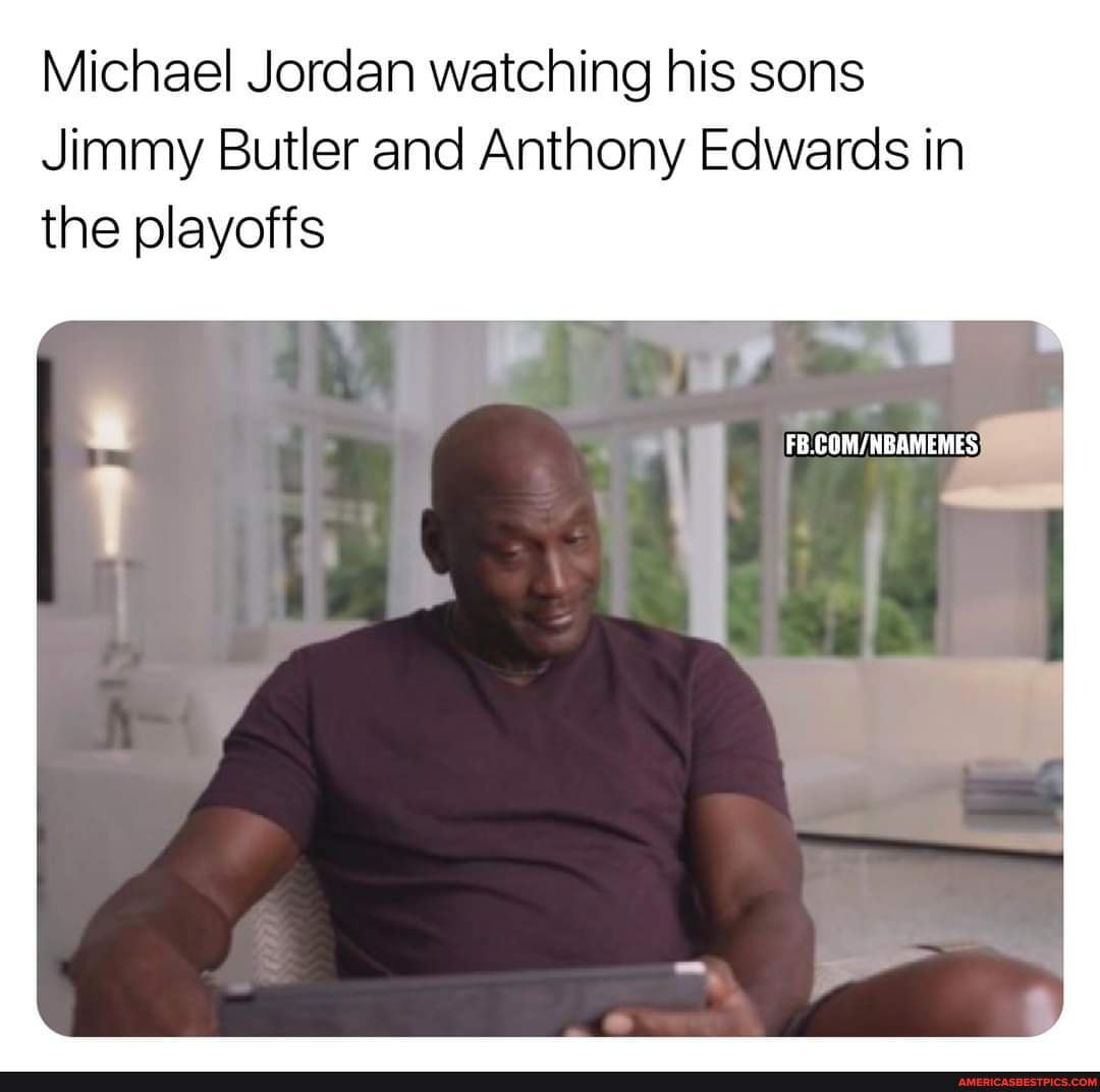 Michael Jordan watching his sons Jimmy Butler and Anthony Edwards in ...