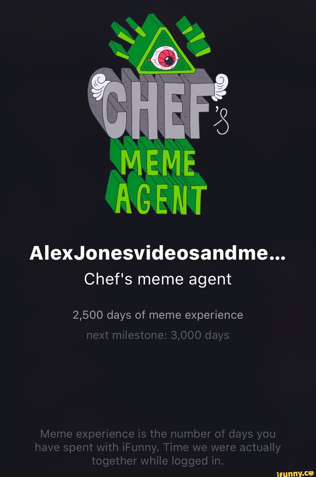 Alex Jonesvi Chef's meme agent 2,500 days of meme experience next ...