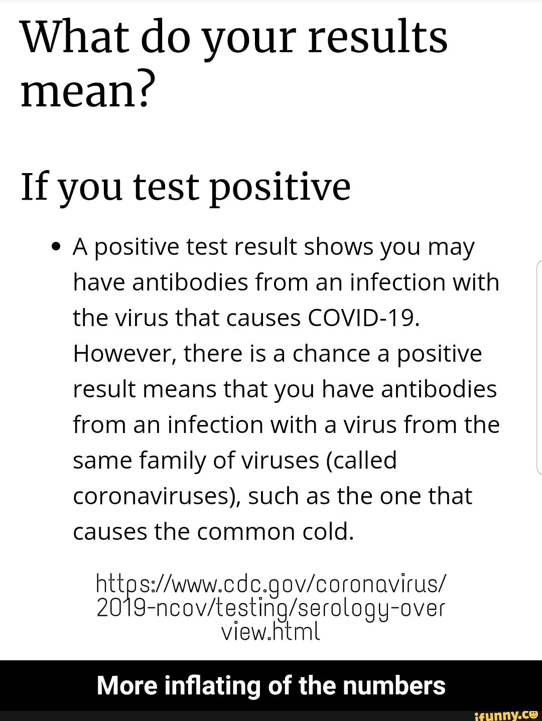 What do your results mean? If you test positive e A positive test ...