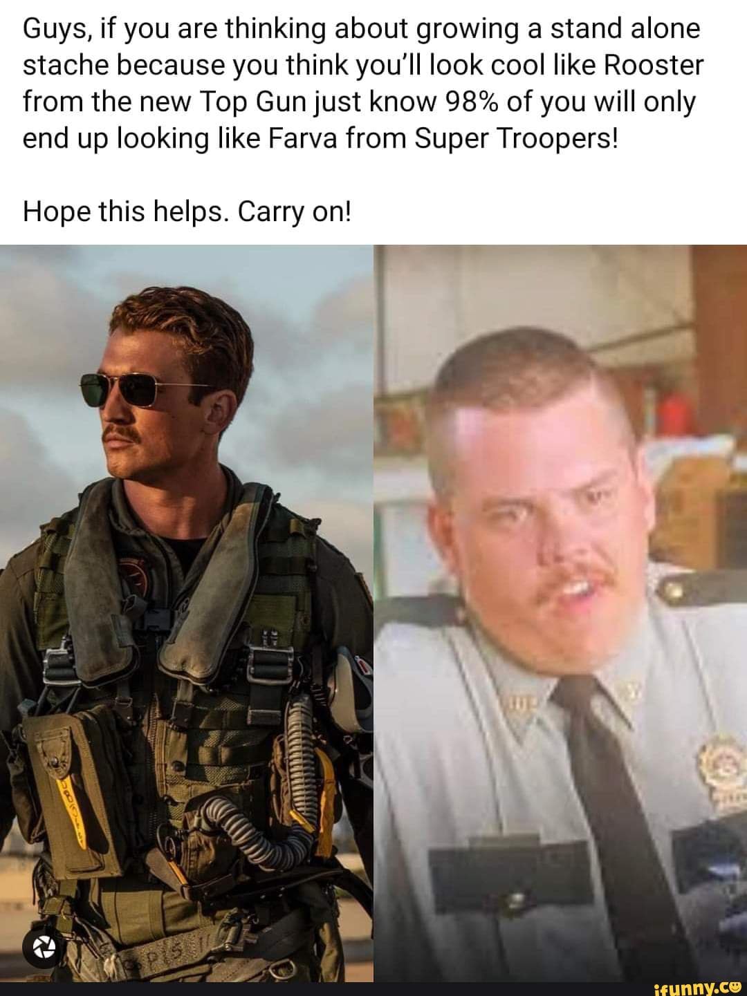 Guys, if you are thinking about growing a stand alone stache because ...