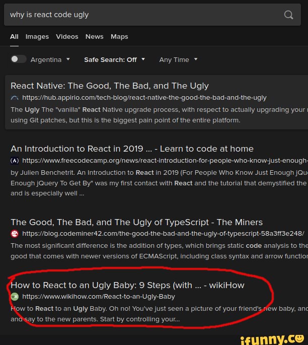 Why is react code ugly Q All Images Videos News Maps @ argentina ...