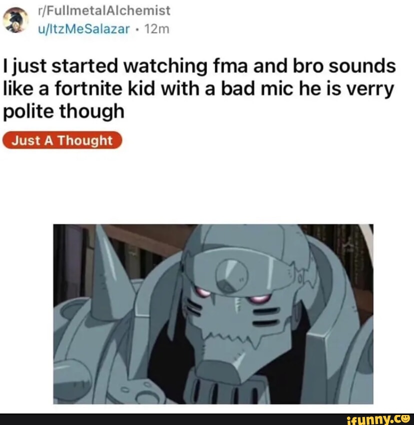 FullmetalAlchemist ujfitzivieSalazar I just started watching fma and ...