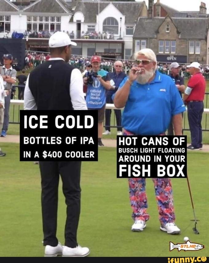 ICE COLD BOTTLES OF IPA HOT CANS OF BUSCH LIGHT FLOATING IN A $400 ...