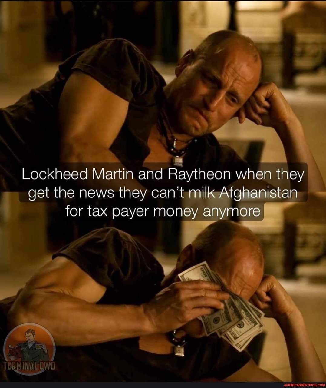 Lockheed Martin and Raytheon when they get the news they can't milk ...