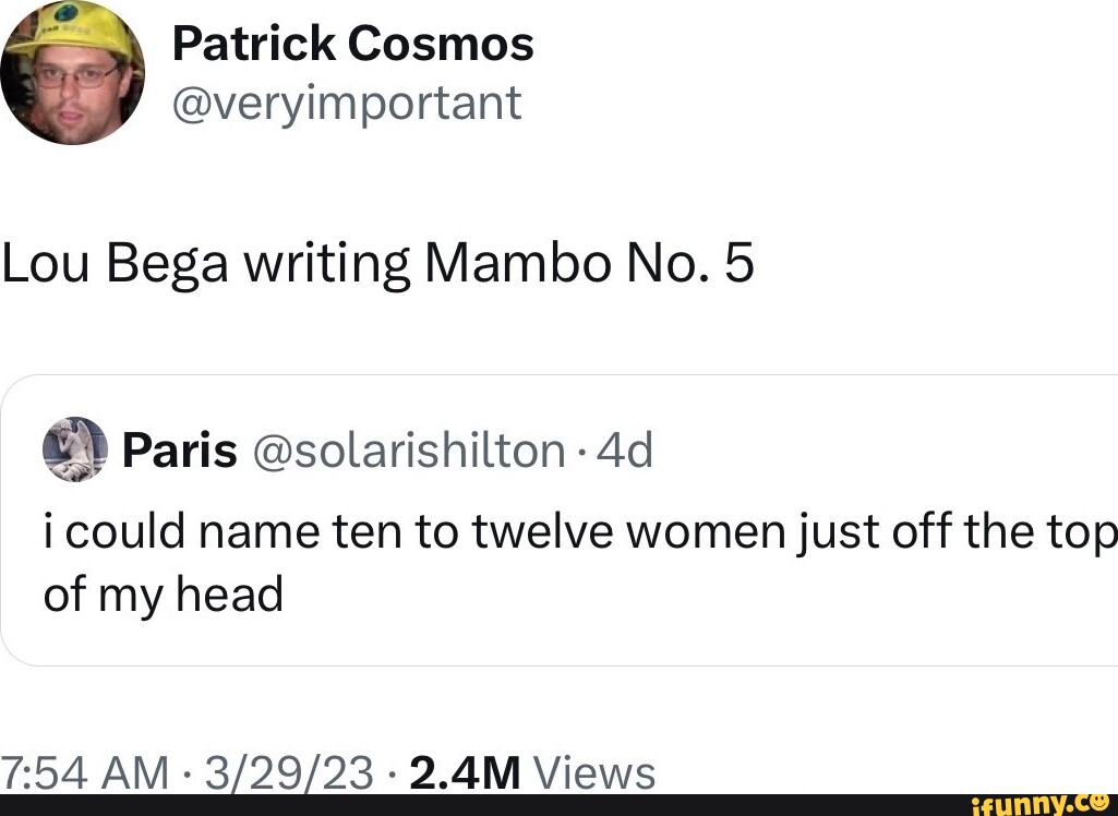 Mambo memes. Best Collection of funny Mambo pictures on iFunny